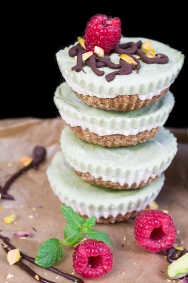 Mini Matcha Cheesecakes - Vegan Heaven