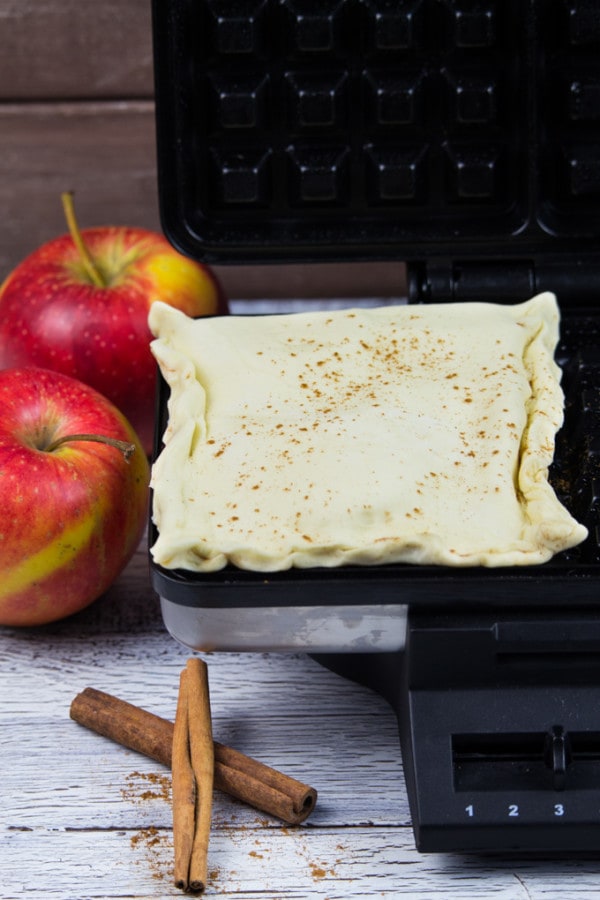 Apple Strudel Puff Pastry Waffles - Vegan Heaven