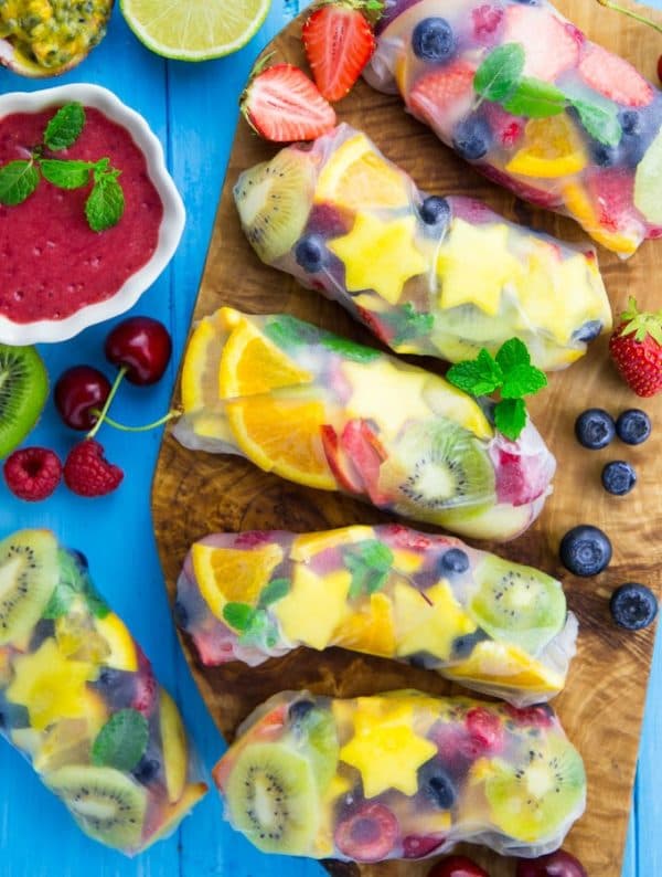 Fruit Spring Rolls (Vegan & Gluten-Free) - Vegan Heaven