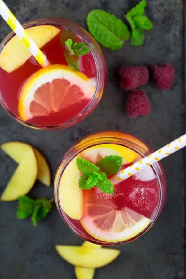 Raspberry Peach Lemonade - Vegan Heaven
