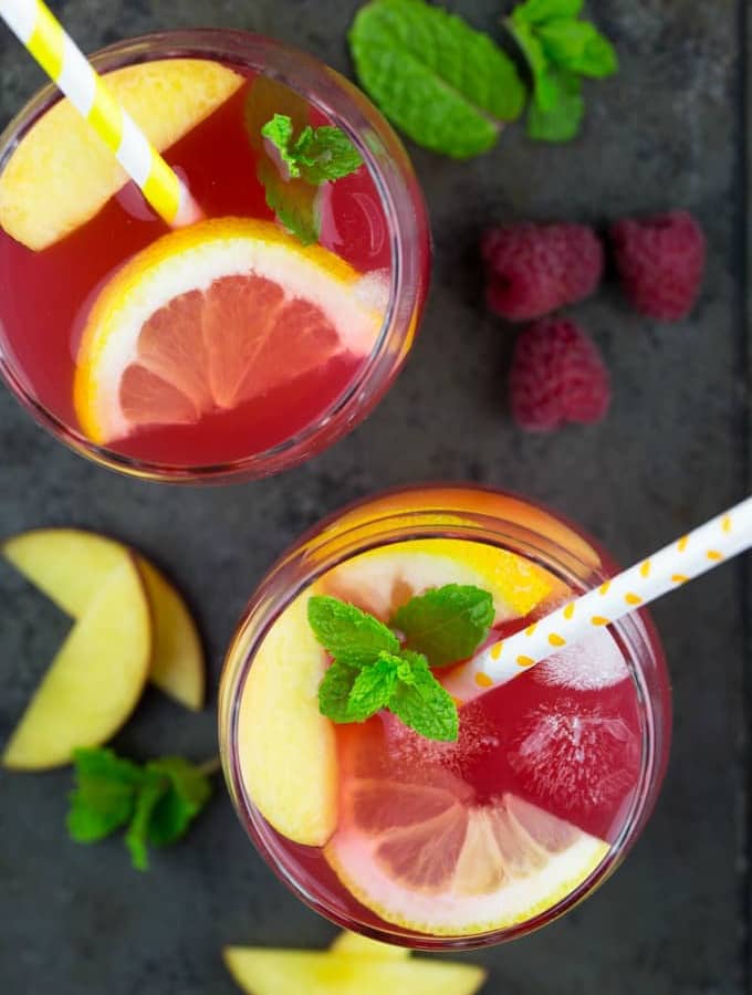 Raspberry Peach Lemonade - Vegan Heaven
