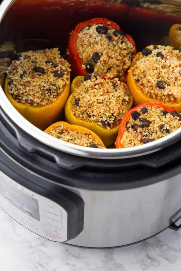 Quinoa Stuffed Bell Peppers (in the Slow Cooker) - Vegan Heaven