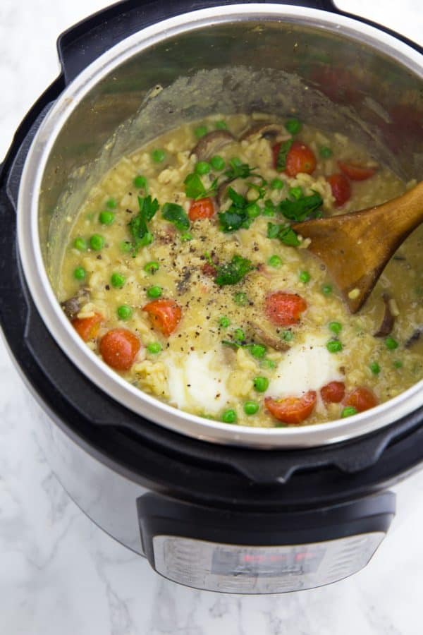 Instant Pot Risotto with Mushrooms - Vegan Heaven