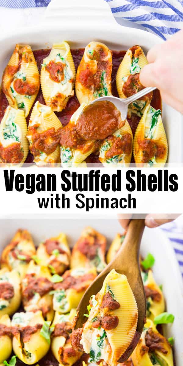 Vegan Stuffed Shells with Spinach - Vegan Heaven
