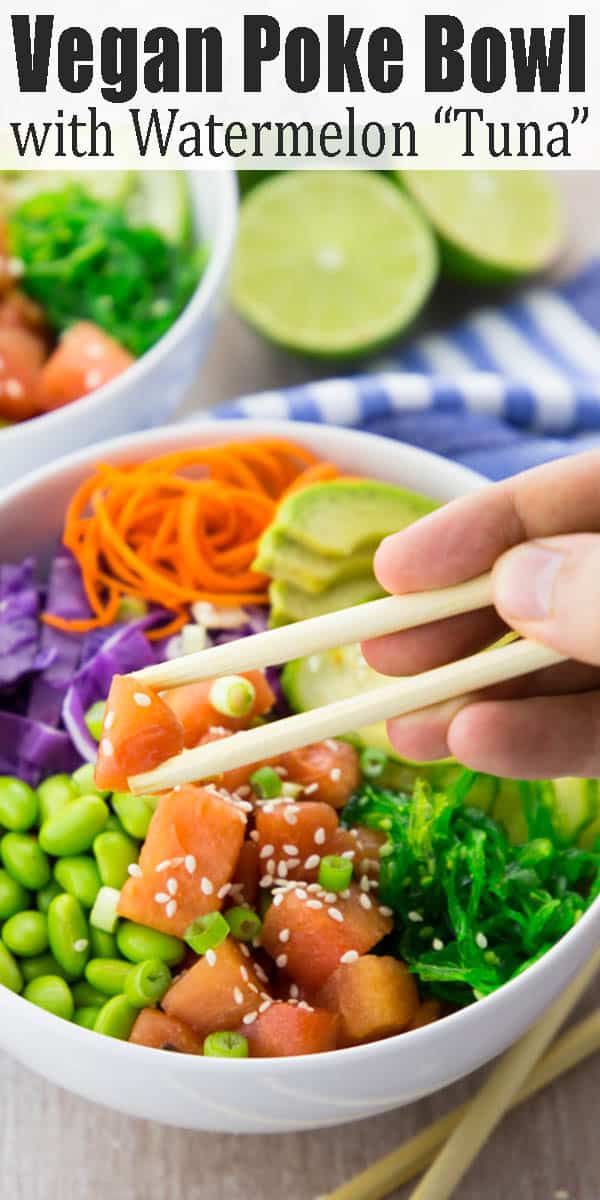 Vegan Poke Bowl with Watermelon - Vegan Heaven