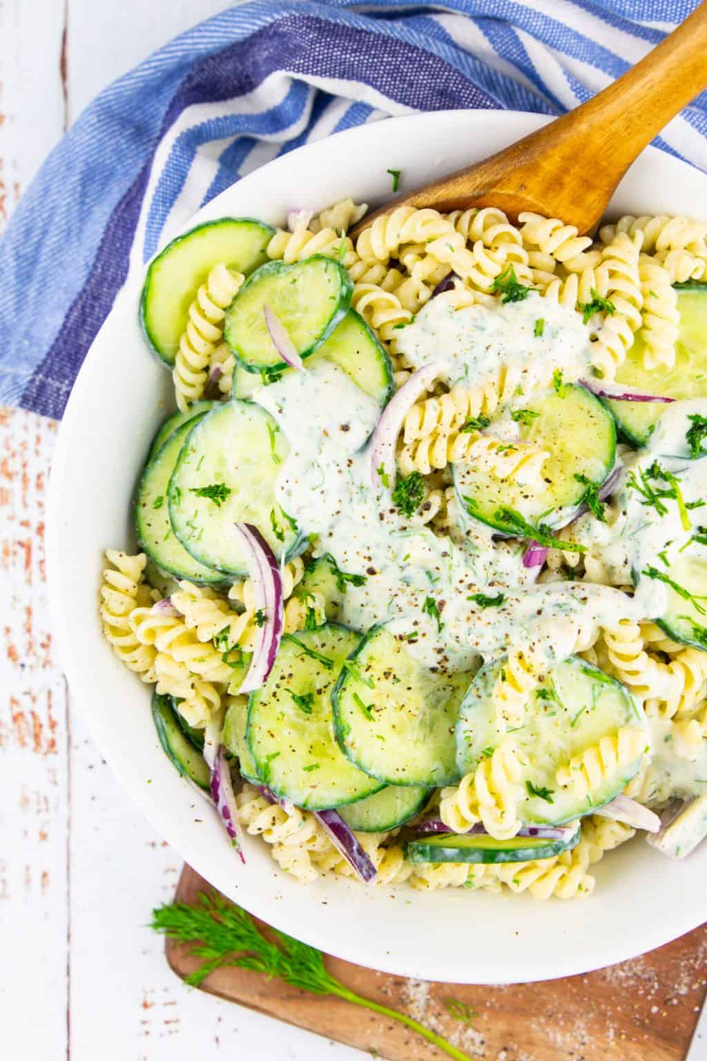 Cucumber Pasta Salad - Vegan Heaven