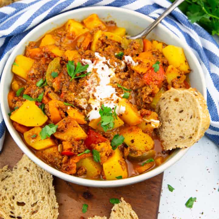 Potato Stew with Bell Peppers - Vegan Heaven